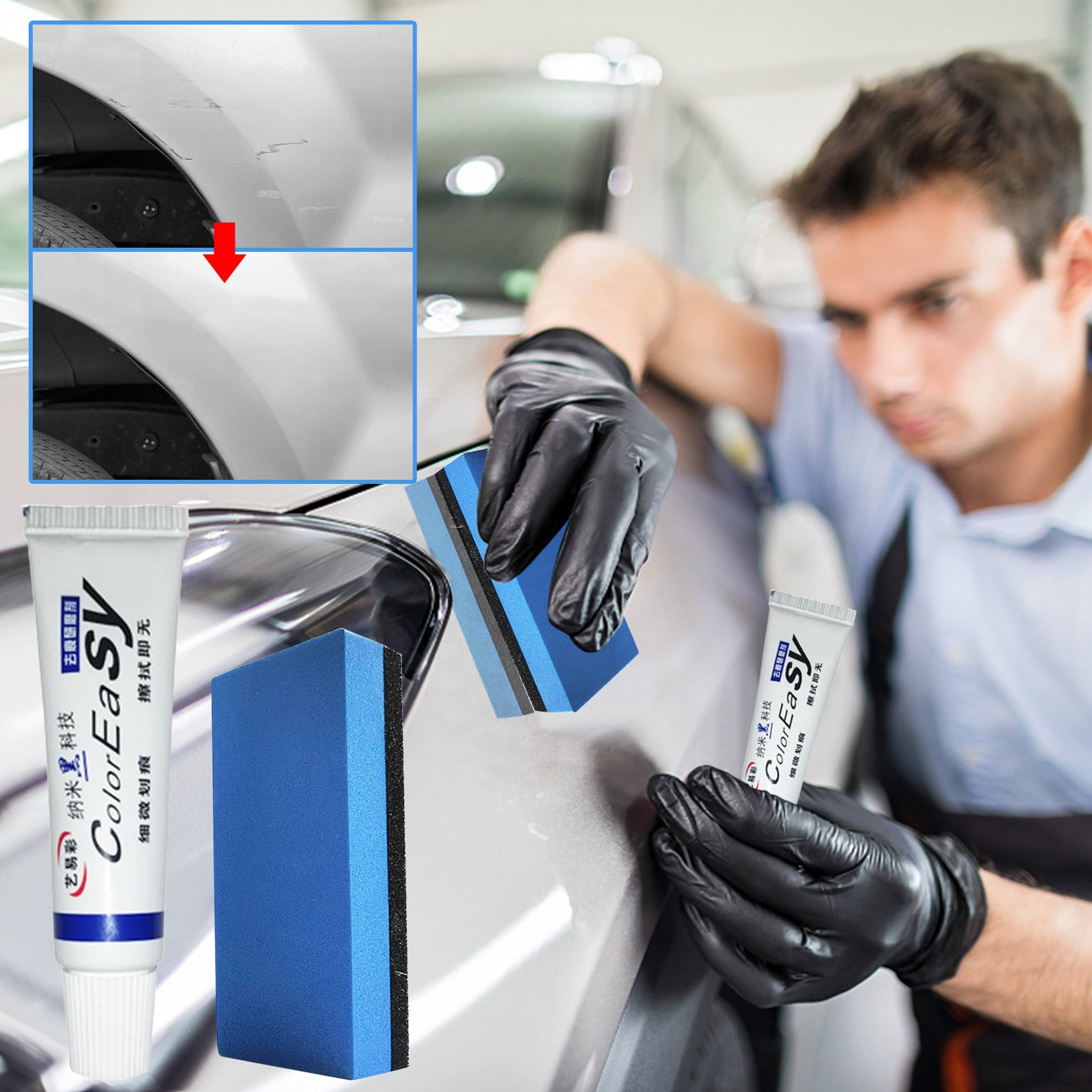 Car Scratch Repair Wax 100ml with Polishing Compound, Removes Swirls ...