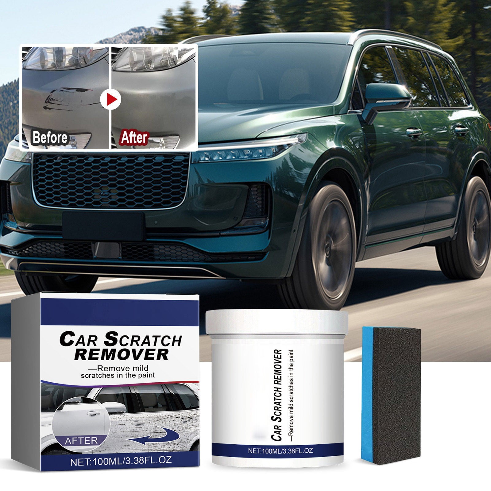 Car Scratch and Polishing Kit with 100ml Wax, Removes Scuffs and Sun ...