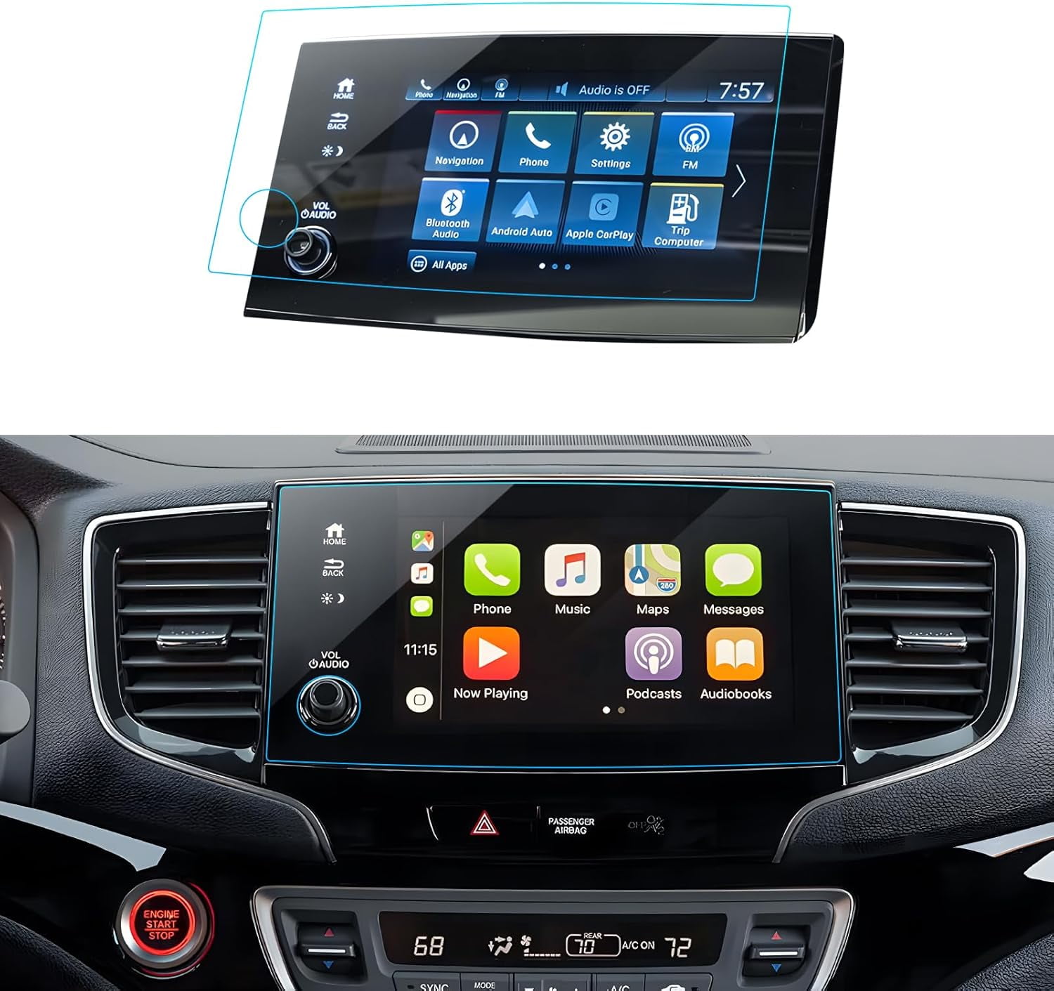 Car Screen Protector for 2019 2020 2021 2022 2023 2024 Honda Pport(EX-L ...