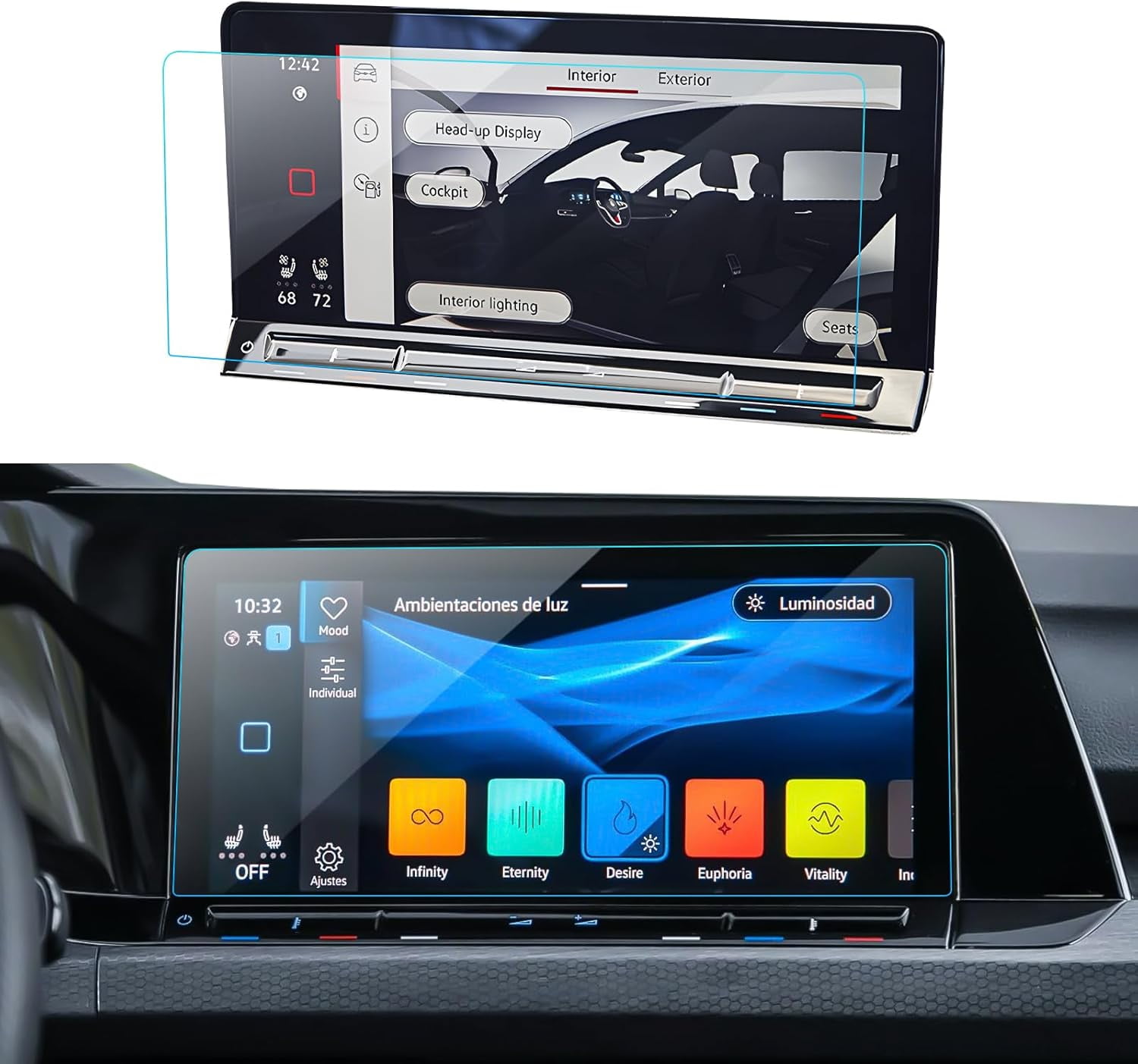 Car Screen Protector for 2020 2021 2022 2023 2024 VW Volkswagen GTI ...