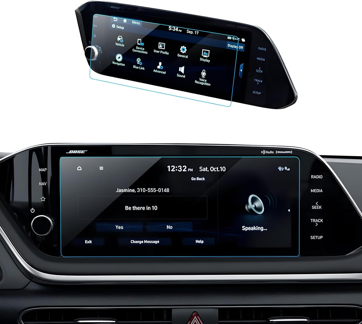 Car Screen Protector for 2020 2021 2022 2023 Hyundai Sonata SE/SEL ...