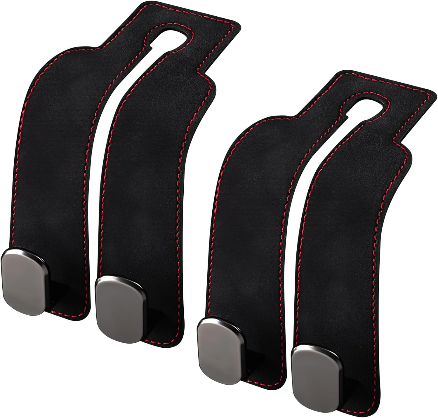 Car Seat Back Double Hooks, Kvago 2 Pcs Leather Car Seat Headrest ...