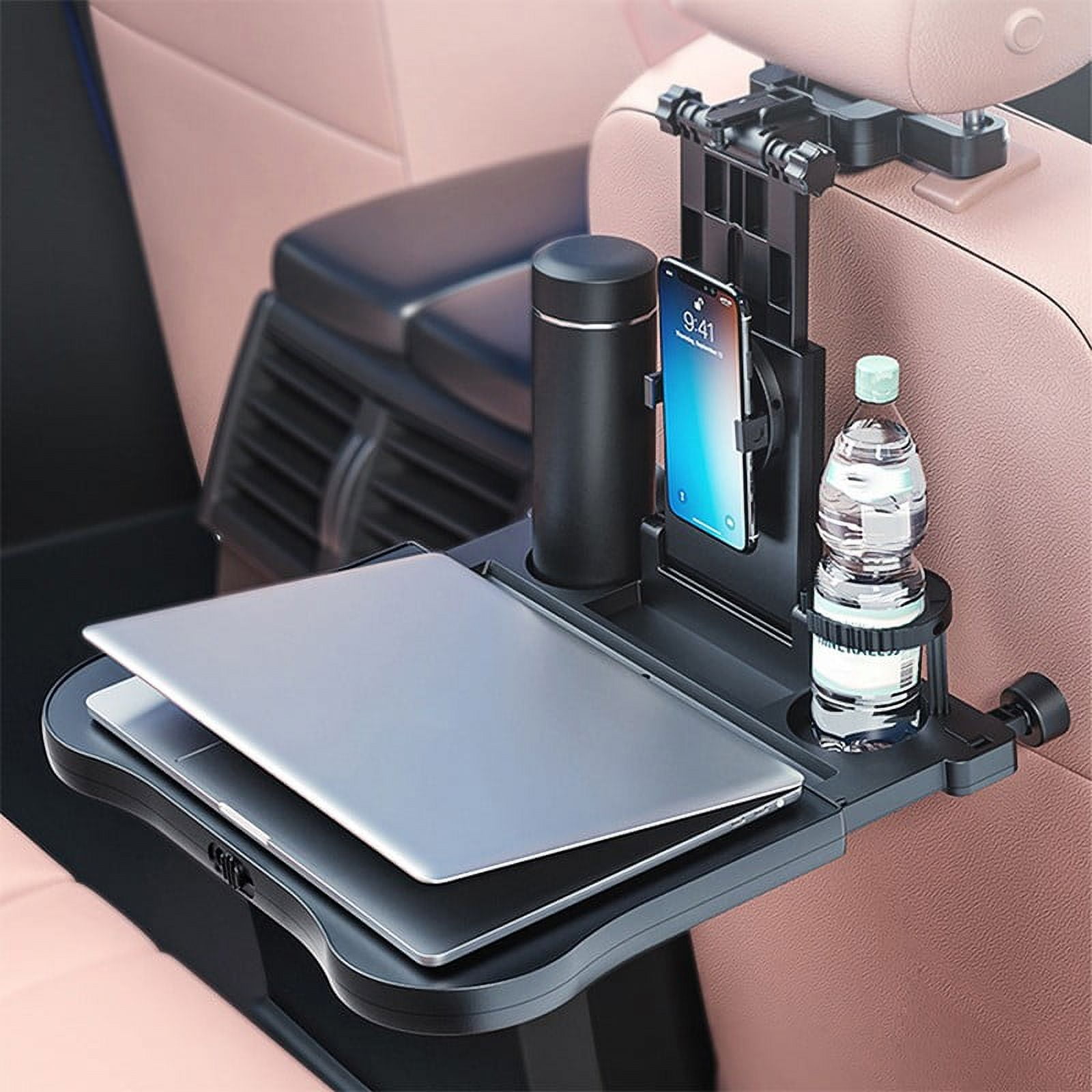 Car Seat Back Foldable Tray Laptop Table Auto Seatback Desk Cup Phone ...