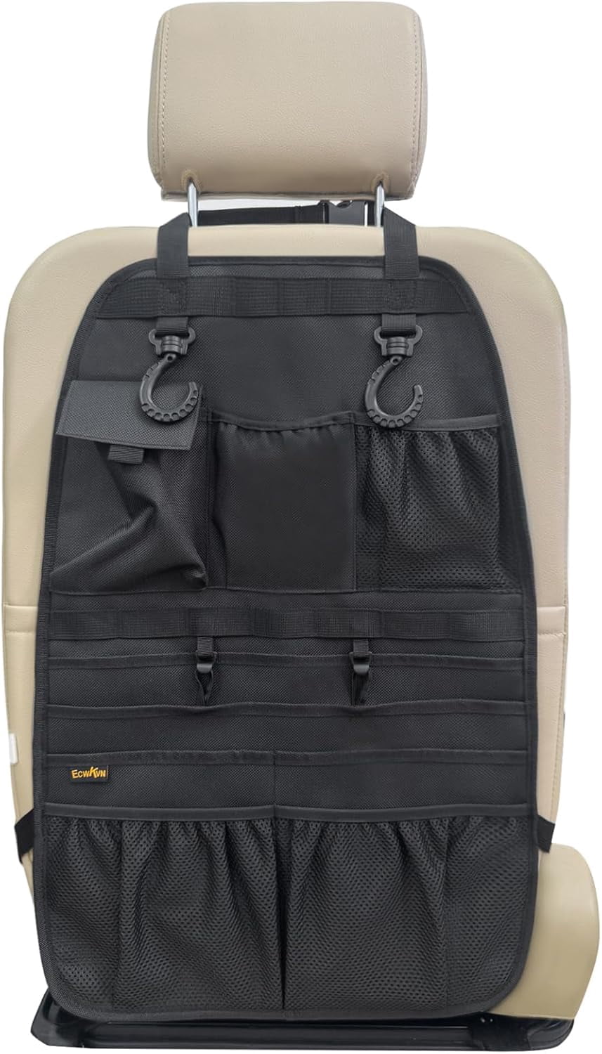 Car Seat Back Organizer, Heavy Duty Back Seat Organizer with Multiple ...