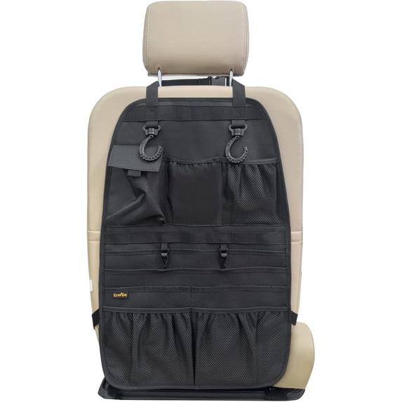 Car Seat Back Organizer, Heavy Duty Back Seat Organizer with Multiple ...