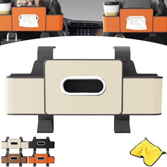 Car Seat Back Storage Box, 3 in 1 Car Backseat Organizer with Cup ...