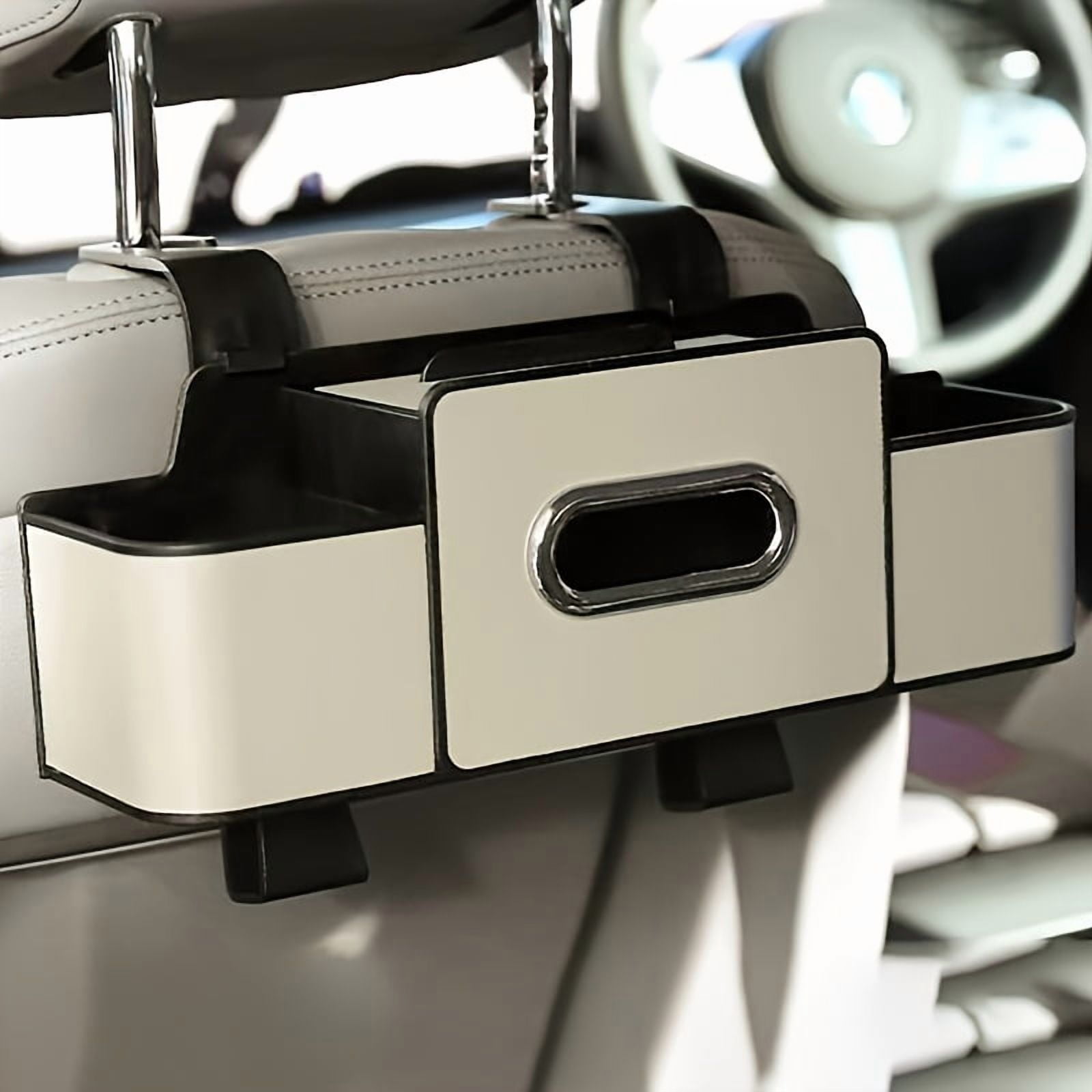 Car Seat Back Storage Box, Multifunctional Pu Leather Car Interior ...