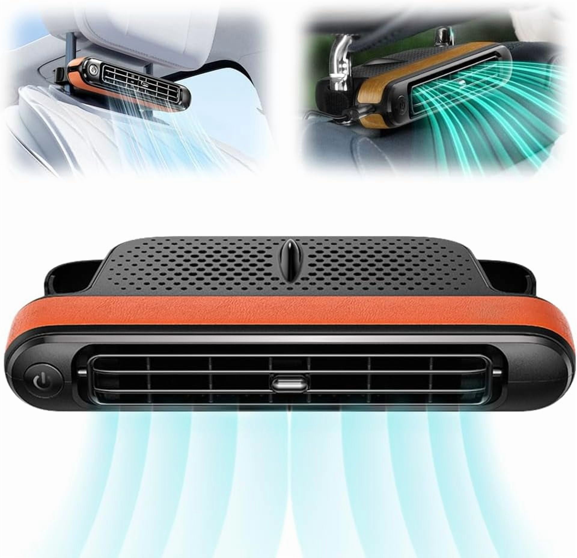 Car Seat Cooling Fan, 2025 New Portable 3 Speeds Headres Car Fans for ...