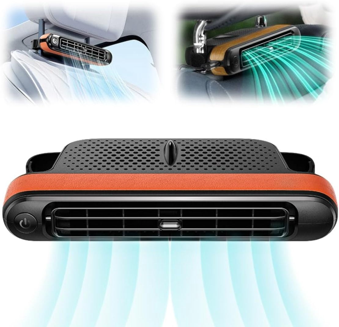 Car Seat Cooling Fan, 2025 New Portable 3 Speeds Headres Car Fans for ...