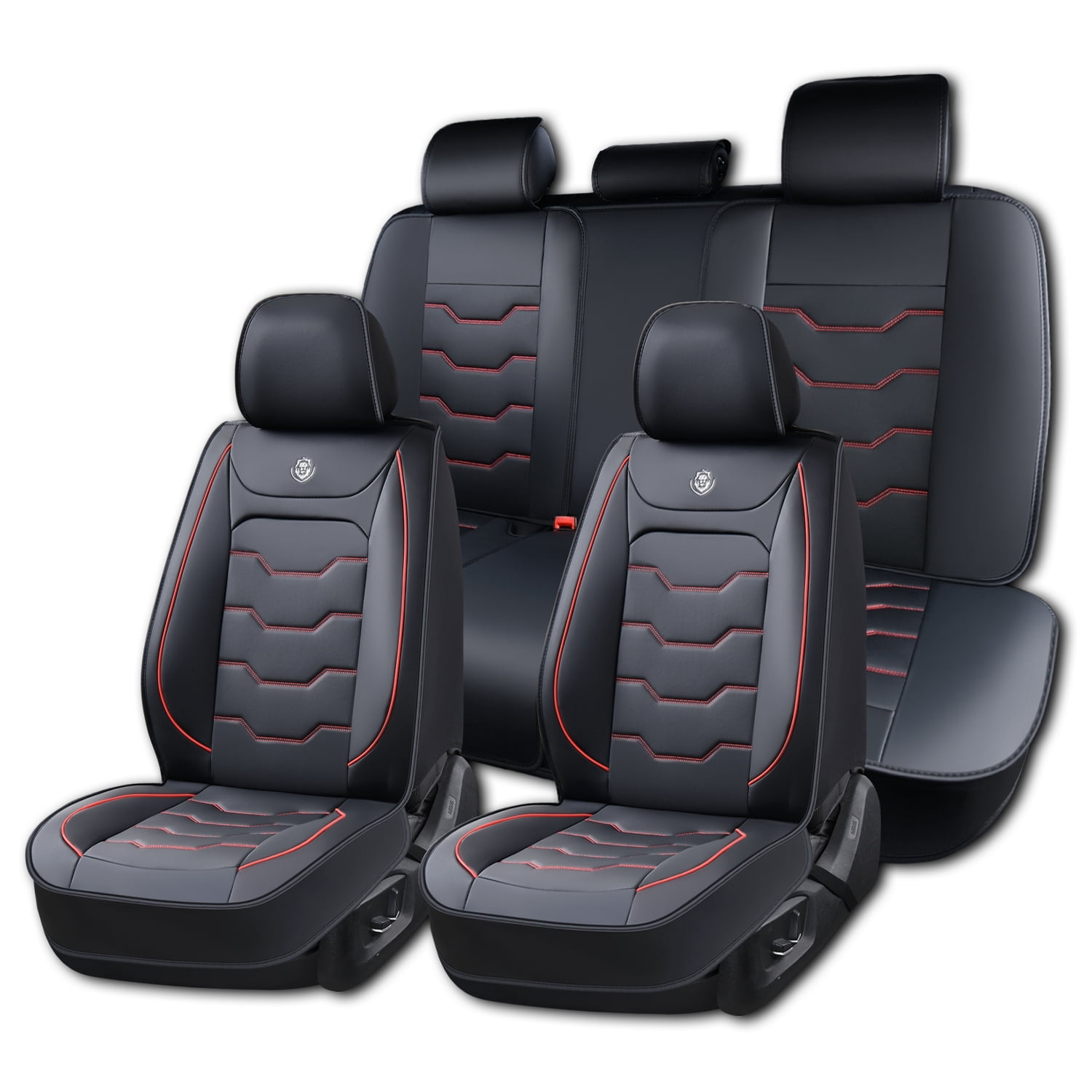 Car Seat Cover for ACURA TL 2007, Red Lines Car Seat Covers, Waterproof ...