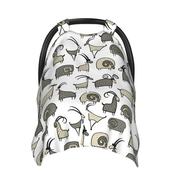 Car Seat Cover Baby - Abstract Cartoon Cute Goat Carseat Covers Baby ...