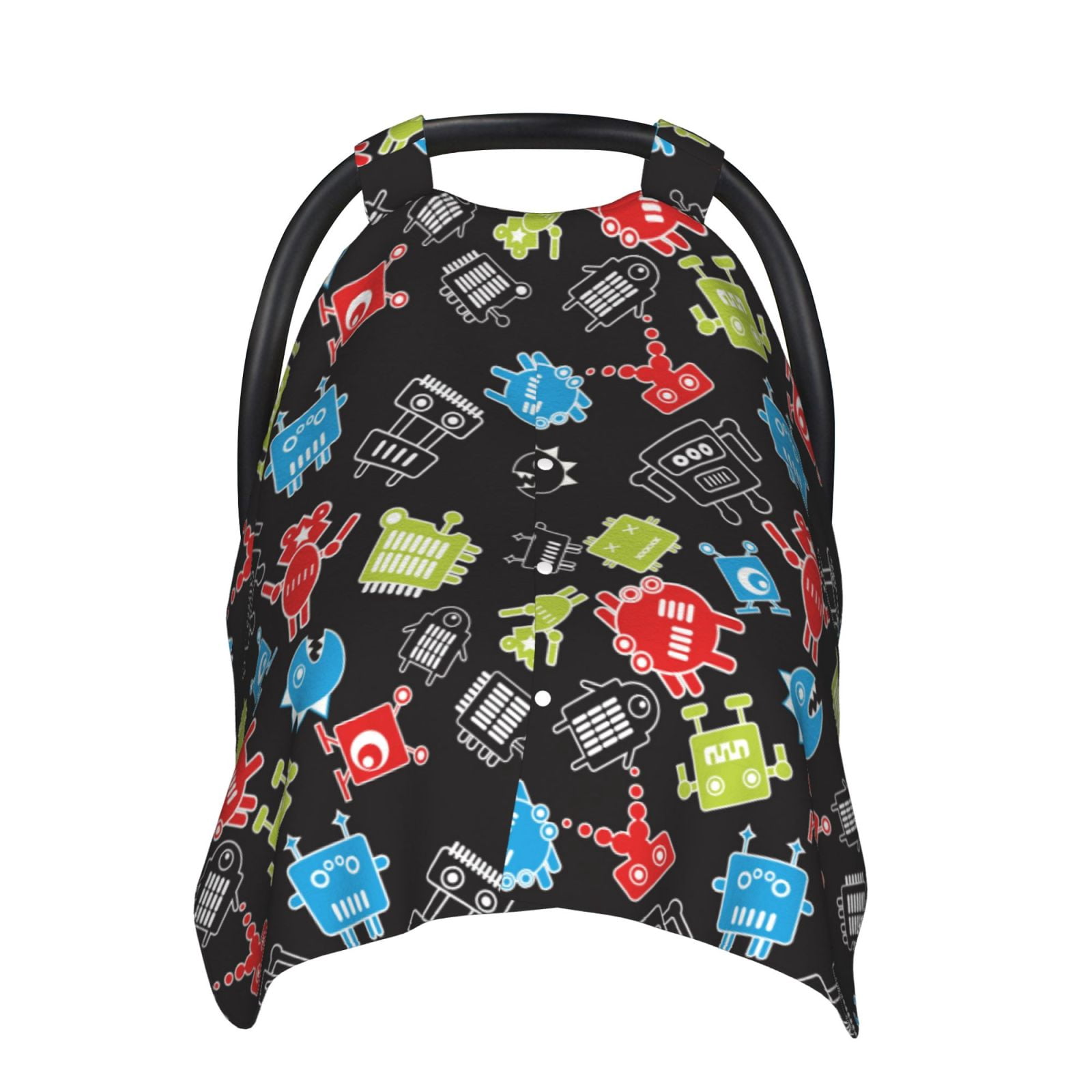 Car Seat Cover Baby - Abstract Cartoon Robot Breathable Infant Car Seat ...