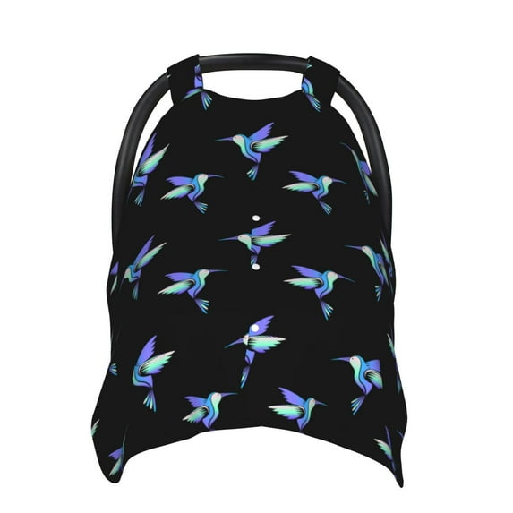Car Seat Cover Baby - Blue Purple Hummingbird Print Carseat Covers Baby ...