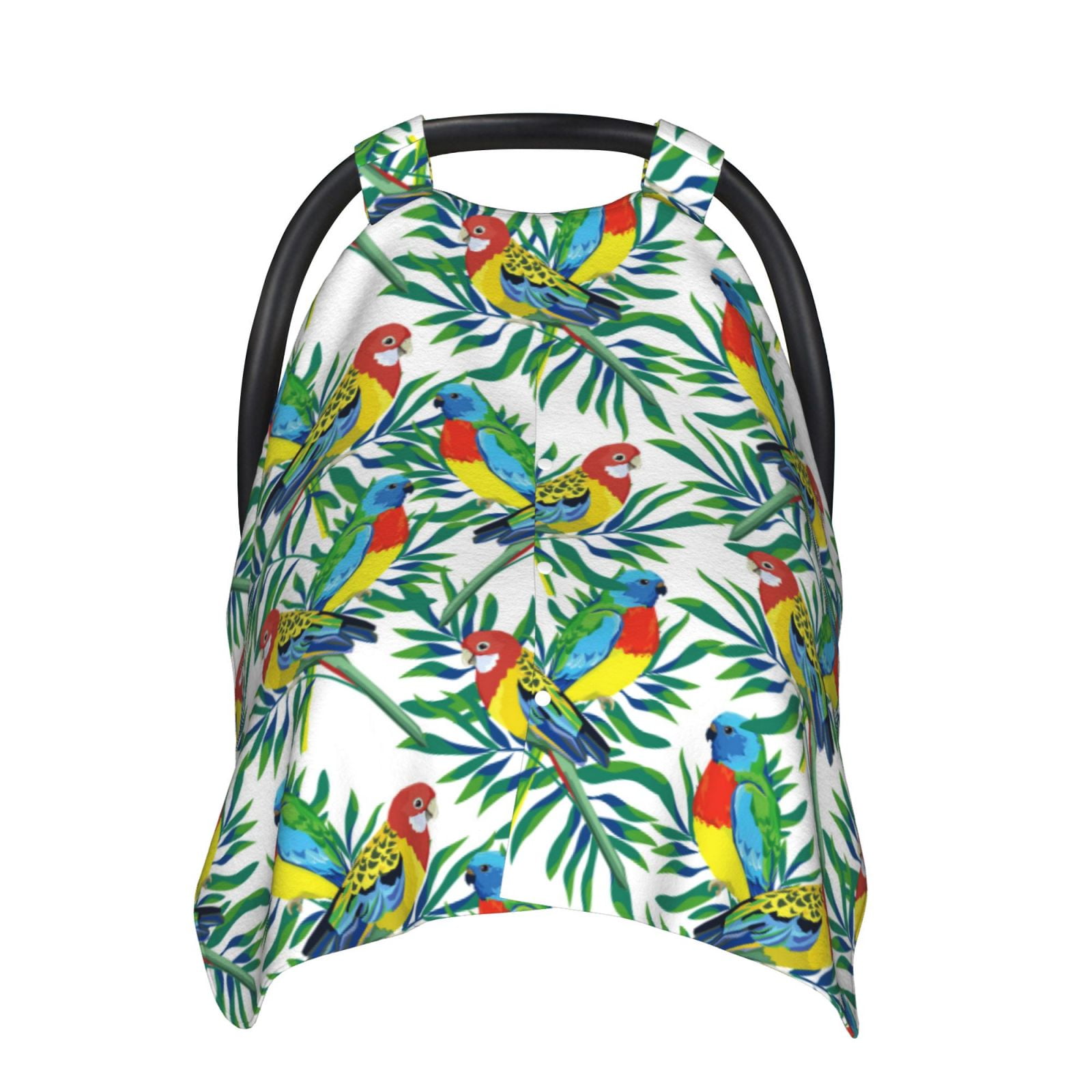 Car Seat Cover Baby - Colorful Cute Parrot Palm Leaves Carseat Covers ...