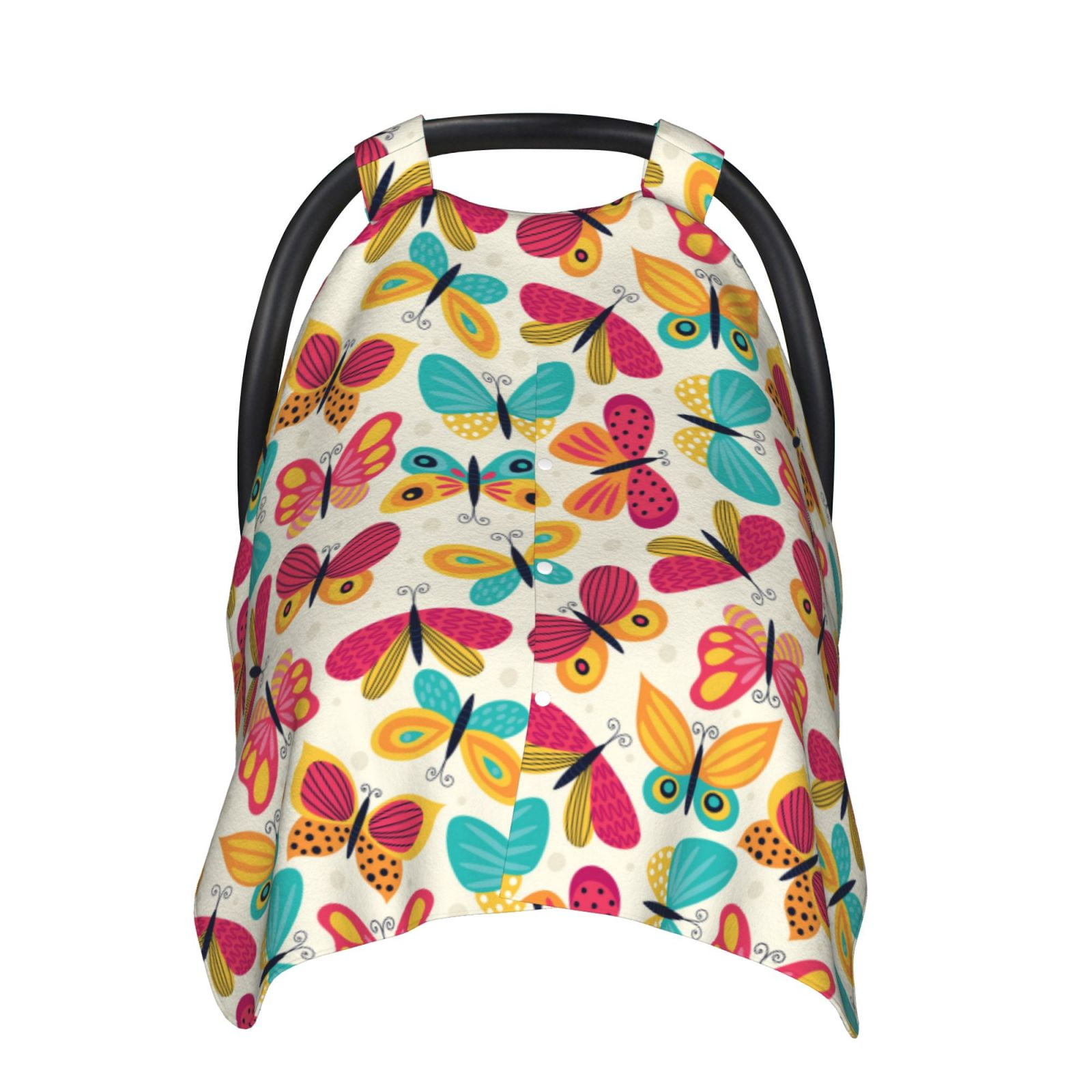 Car Seat Cover Baby - Colorful butterflies A Breathable Comfort Infant ...