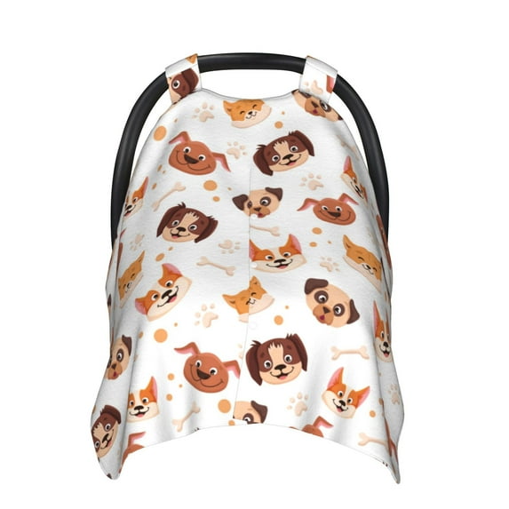 Car Seat Cover Baby - Cute Dog cartoon colorful Carseat Covers Baby for ...