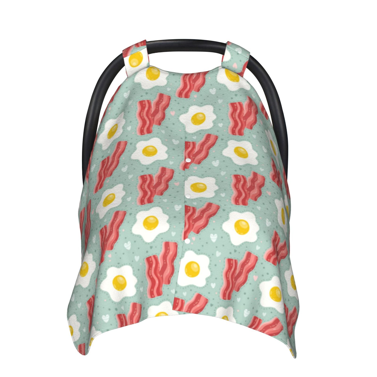 Car Seat Cover Baby, Cute Omelette Bacon Baby Car Seat Cover for Baby ...