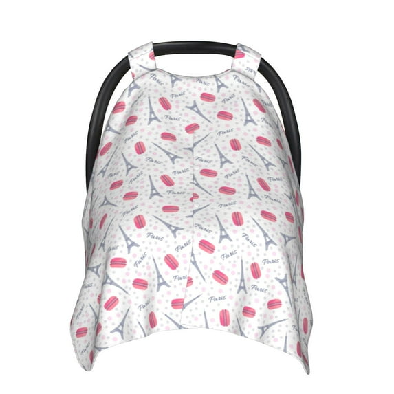 Car Seat Cover Baby - Eiffel Tower polka dot Carseat Covers Baby for ...
