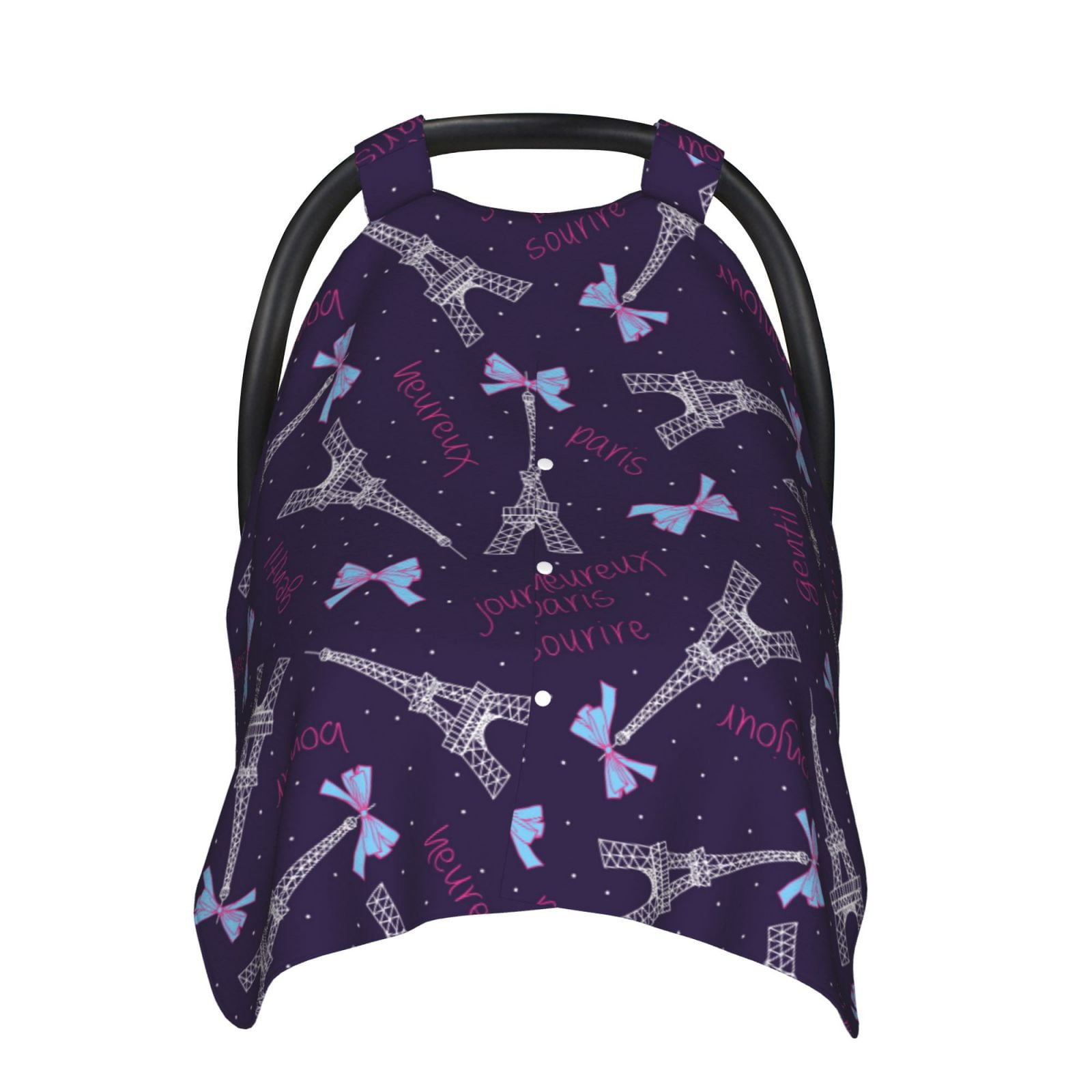 Car Seat Cover Baby - Eiffel Tower rosette Multi Use Carseat Covers Baby, Infant Car Seat Cover ...