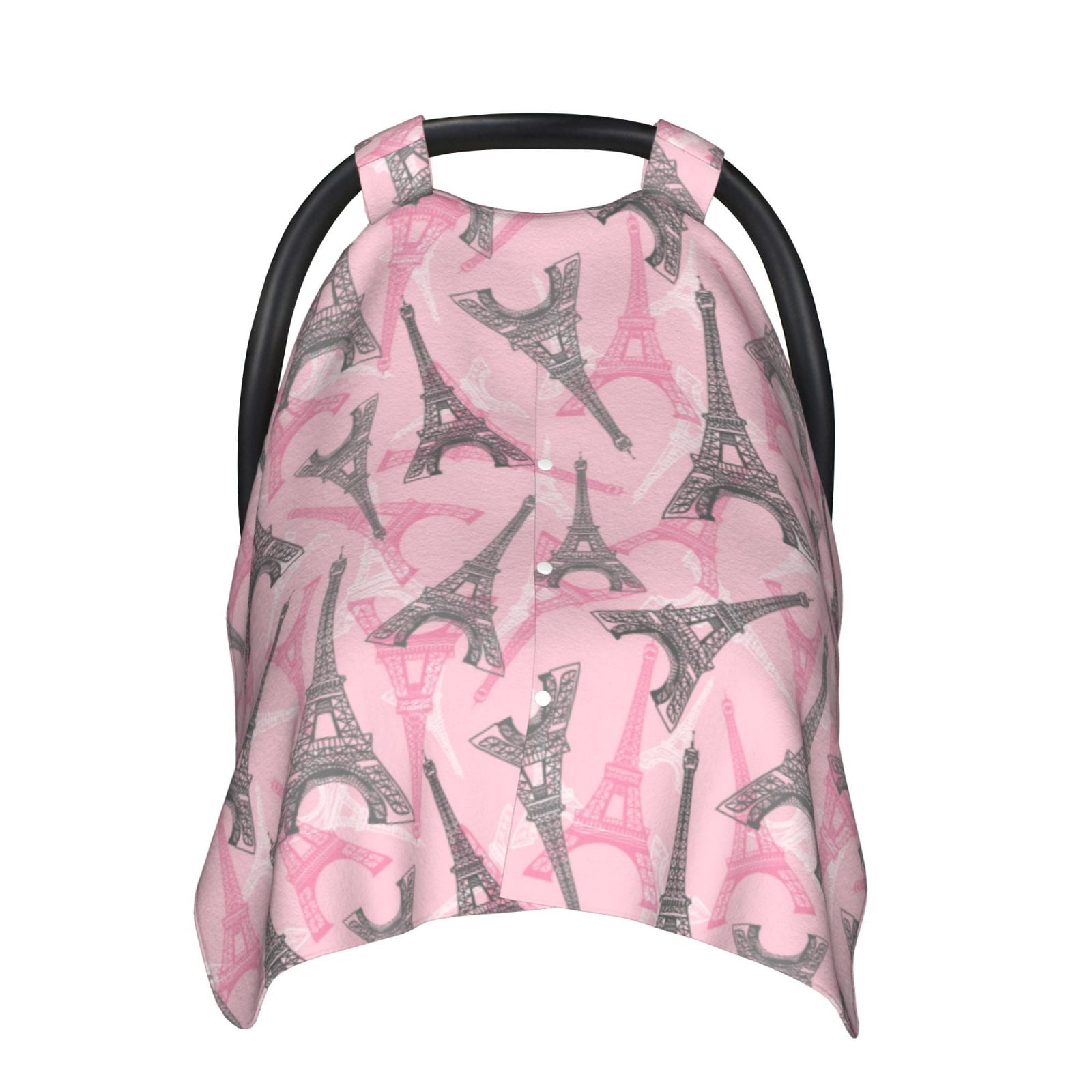 Car Seat Cover Baby - Eiffel Towers pink Breathable Infant Car Seat ...