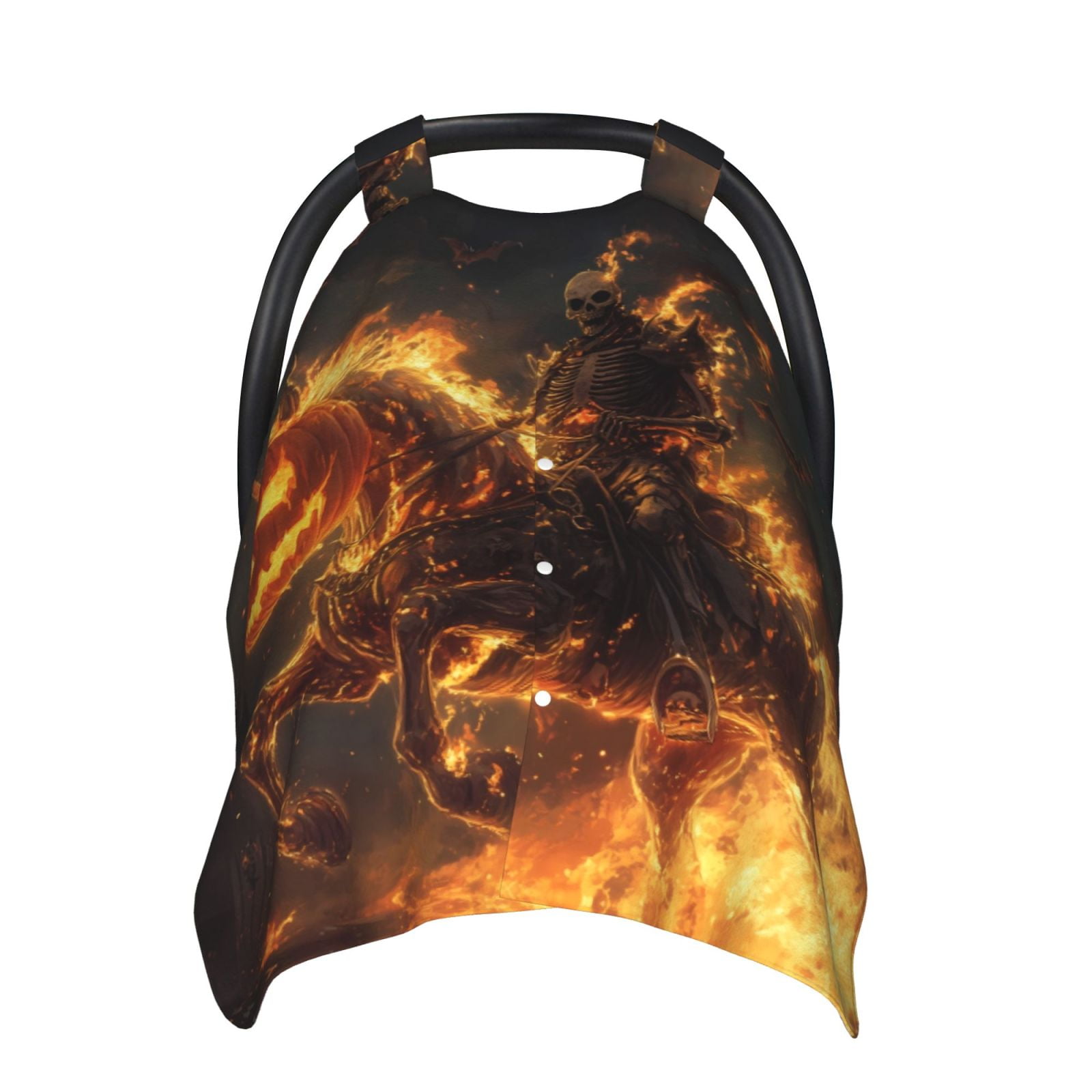 Car Seat Cover Baby - Halloween Flame Pumpkin Skeleton Knight B Multi ...
