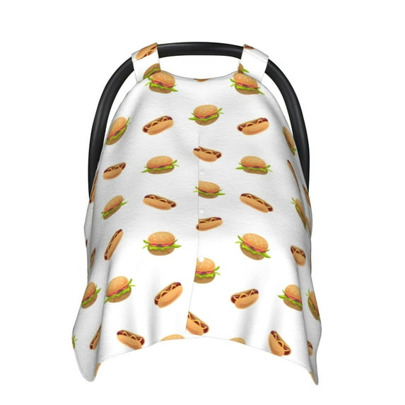 Car Seat Cover Baby - Hot Dog Hamburger Print Carseat Covers Baby for ...
