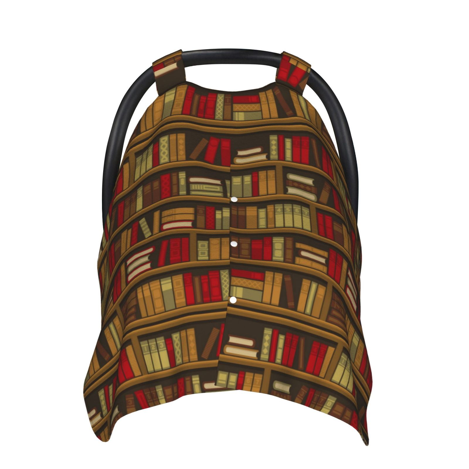 Car Seat Cover Baby - Library Book Shelf vintage Breathable Comfort ...