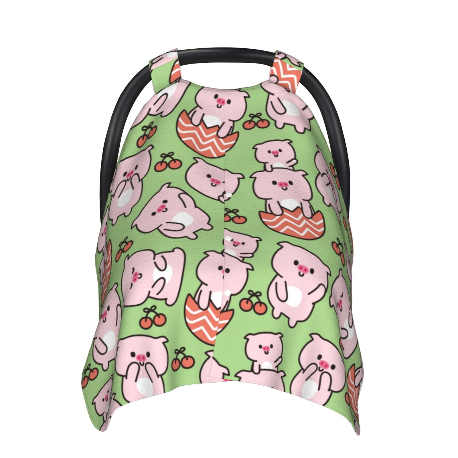 Car Seat Cover Baby - Parent-Child Cute Pig Pink Breathable Infant Car ...