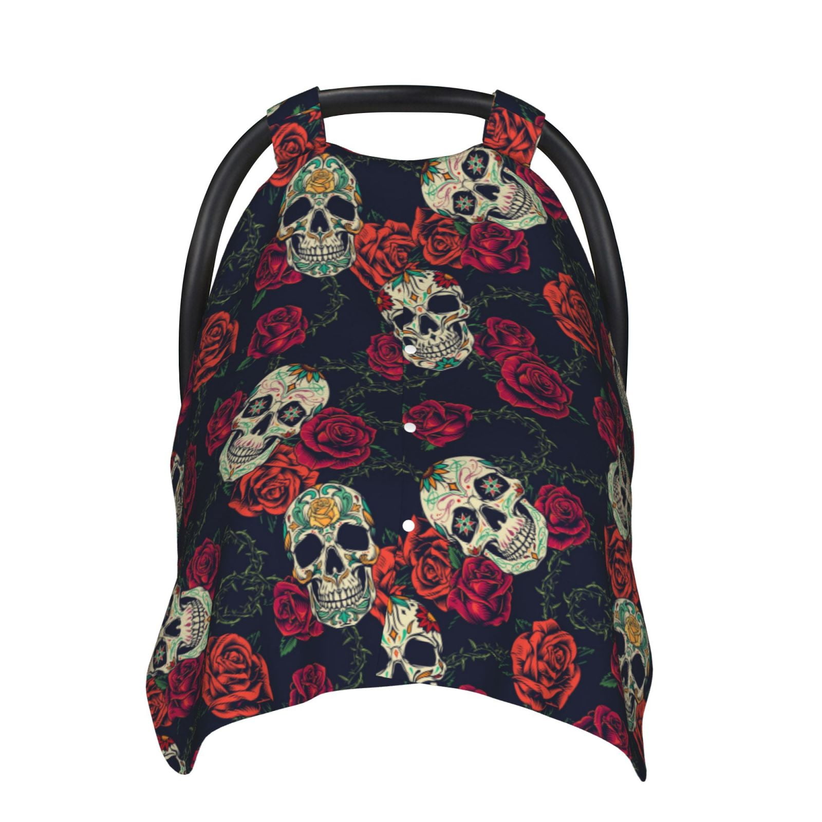 Car Seat Cover Baby, Roses Skulls Baby Car Seat Cover for Baby Boys ...