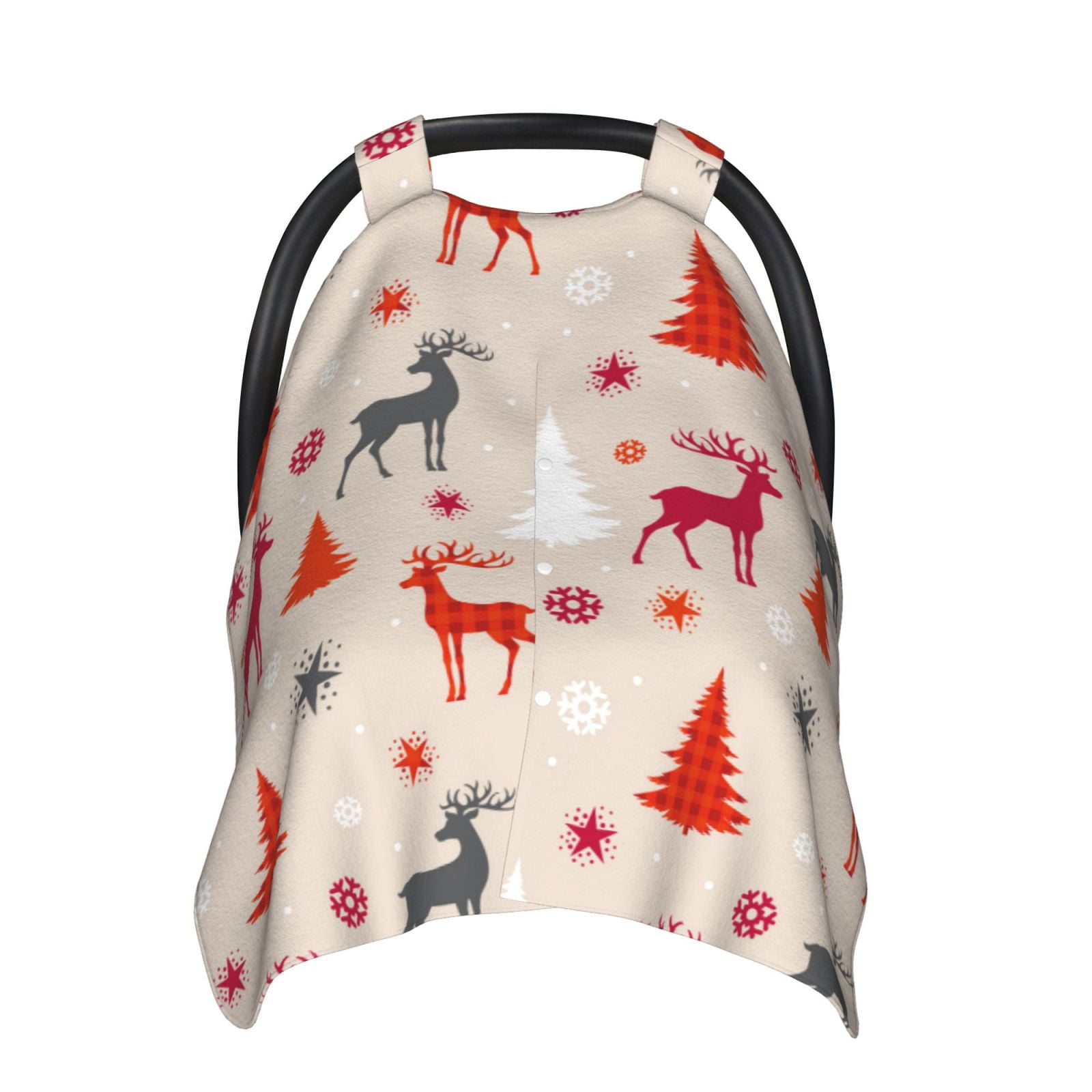 Car Seat Cover Baby - Simple Painted Deer Trees Stars Breathable Infant ...