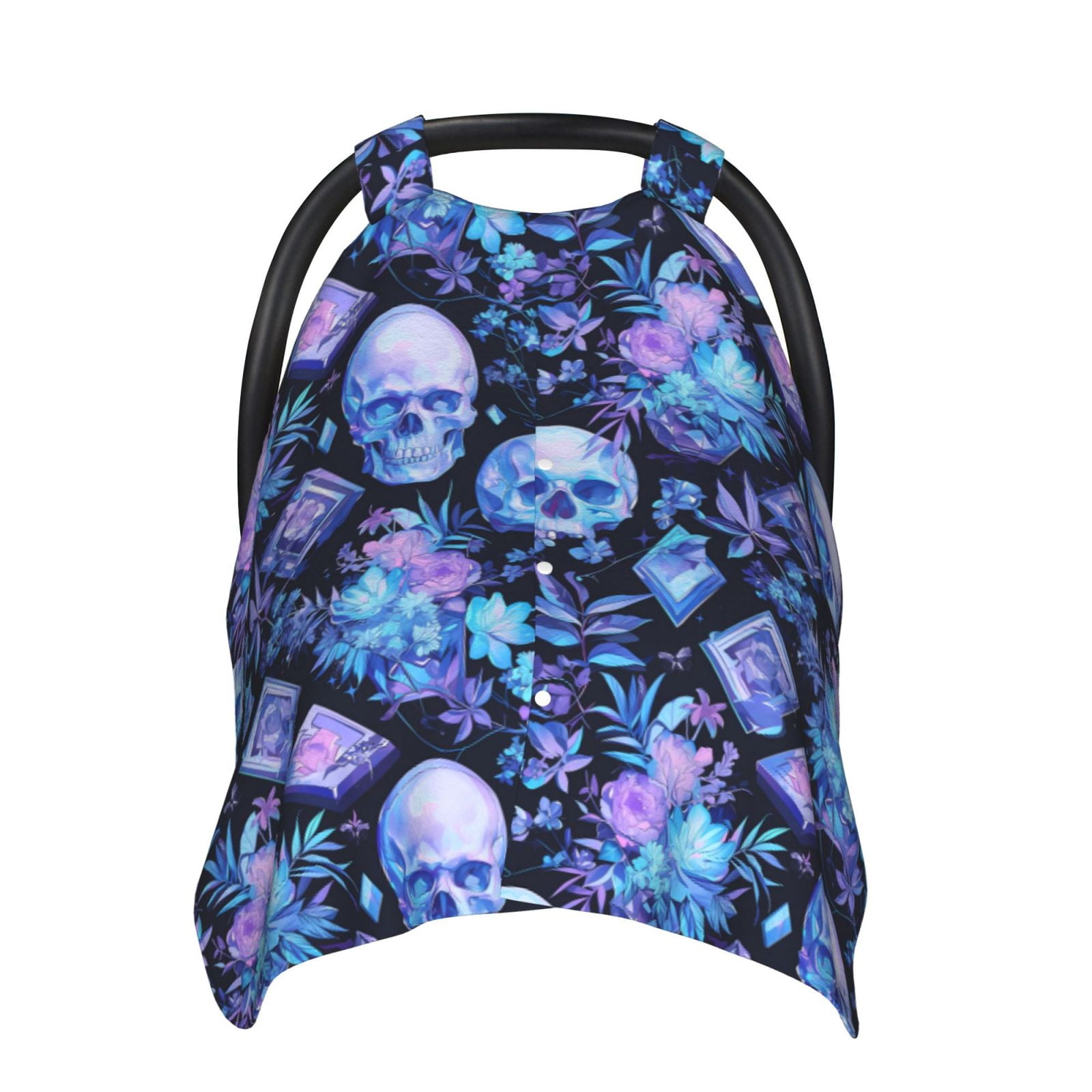 Car Seat Cover Baby - Skull blue crystal flower Carseat Covers Baby for ...