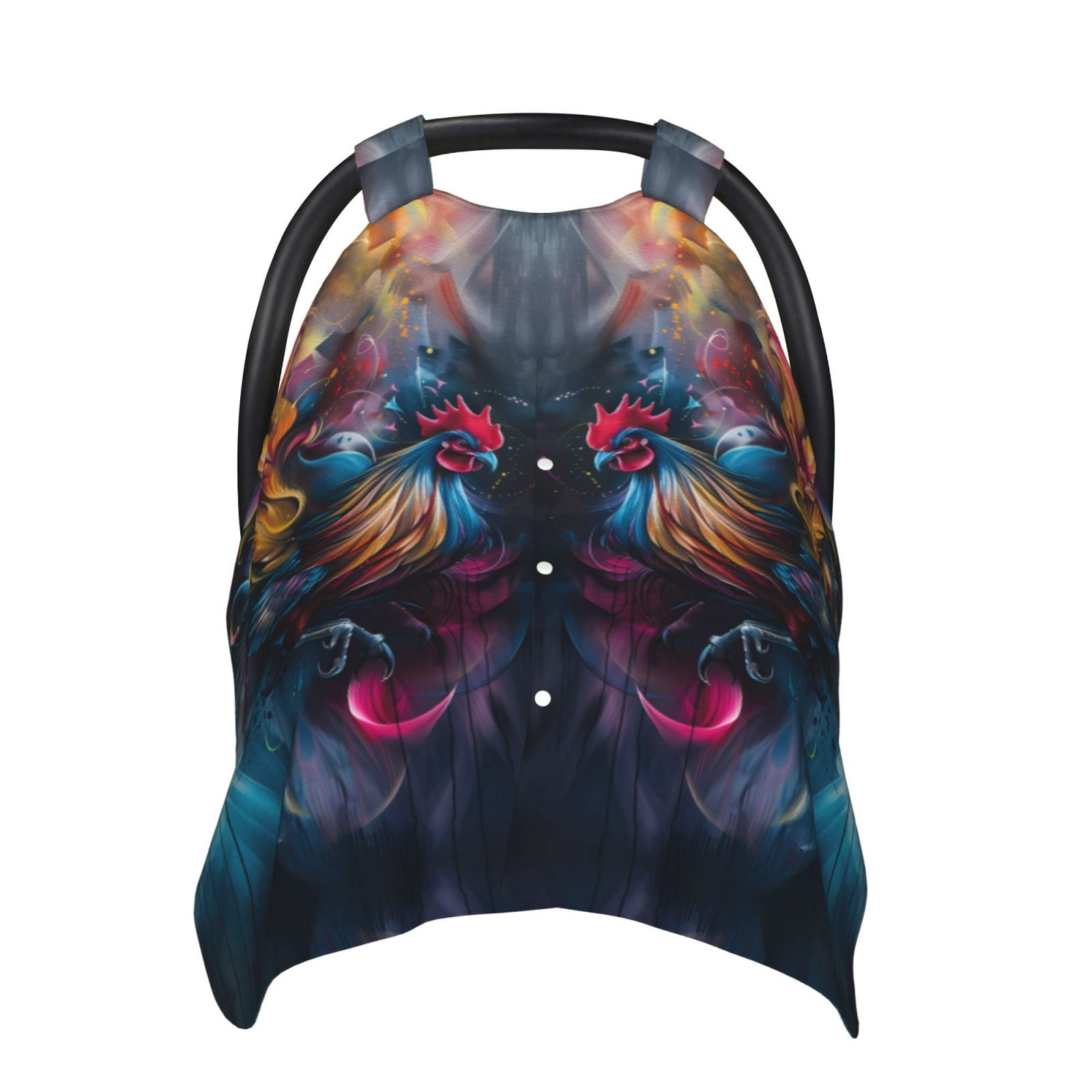 Car Seat Cover Baby - Vibrant Rooster Painting Breathable Comfort ...