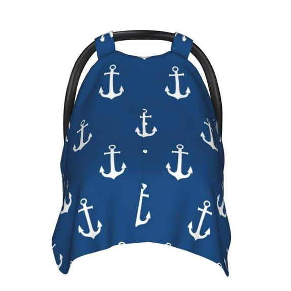 Car Seat Cover Baby - anchors navyblue print Carseat Covers Baby for ...