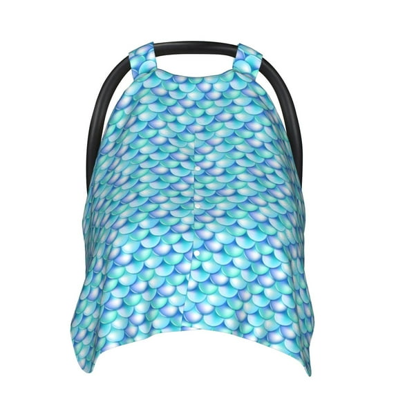 Car Seat Cover Baby - blue green shiny Fish scale Carseat Covers Baby ...