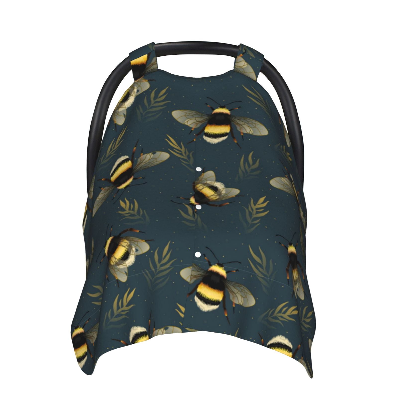 Car Seat Cover Baby - cute bee leaves dark Carseat Covers Baby for Girl ...