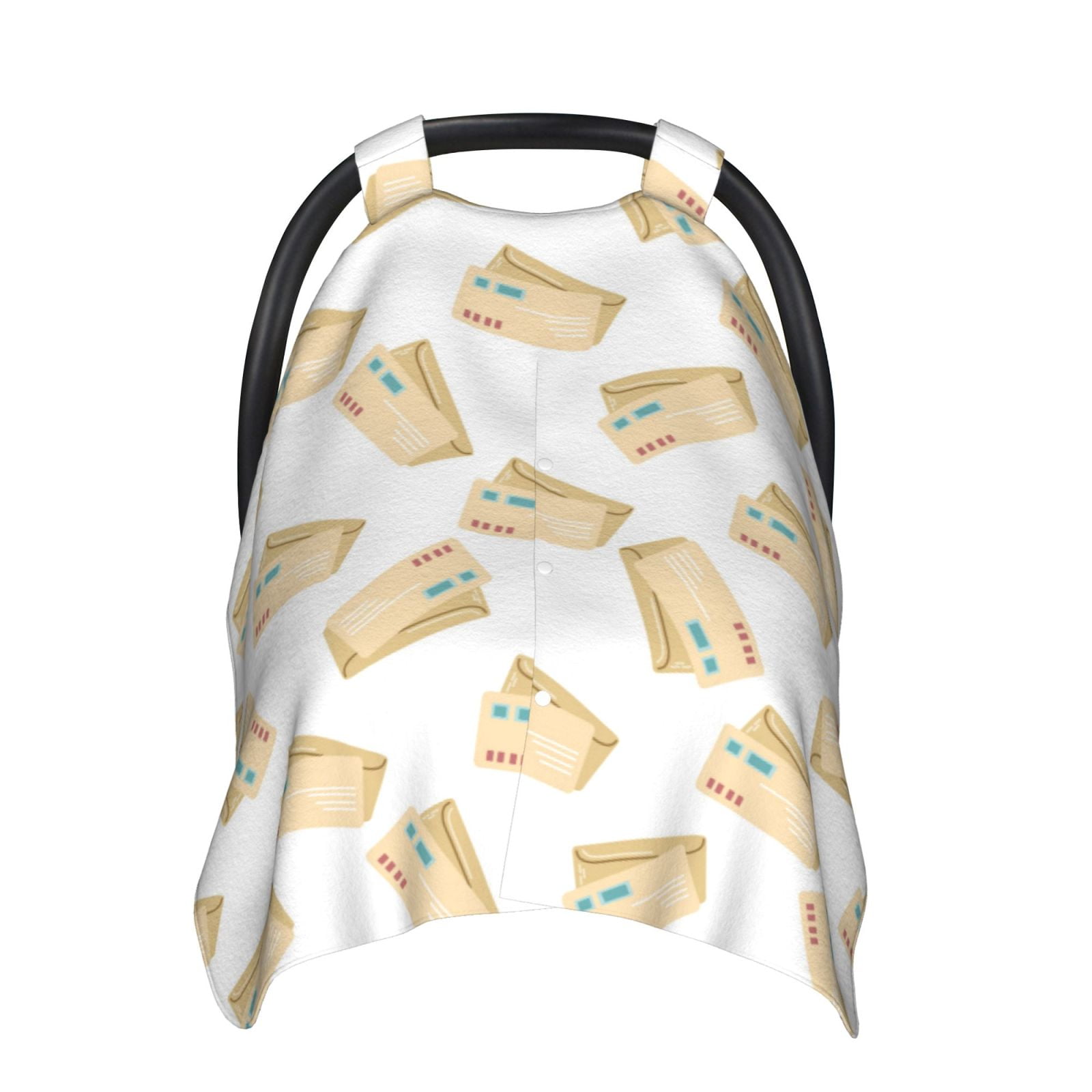 Car Seat Cover Baby - envelope Print Breathable Infant Car Seat Cover ...