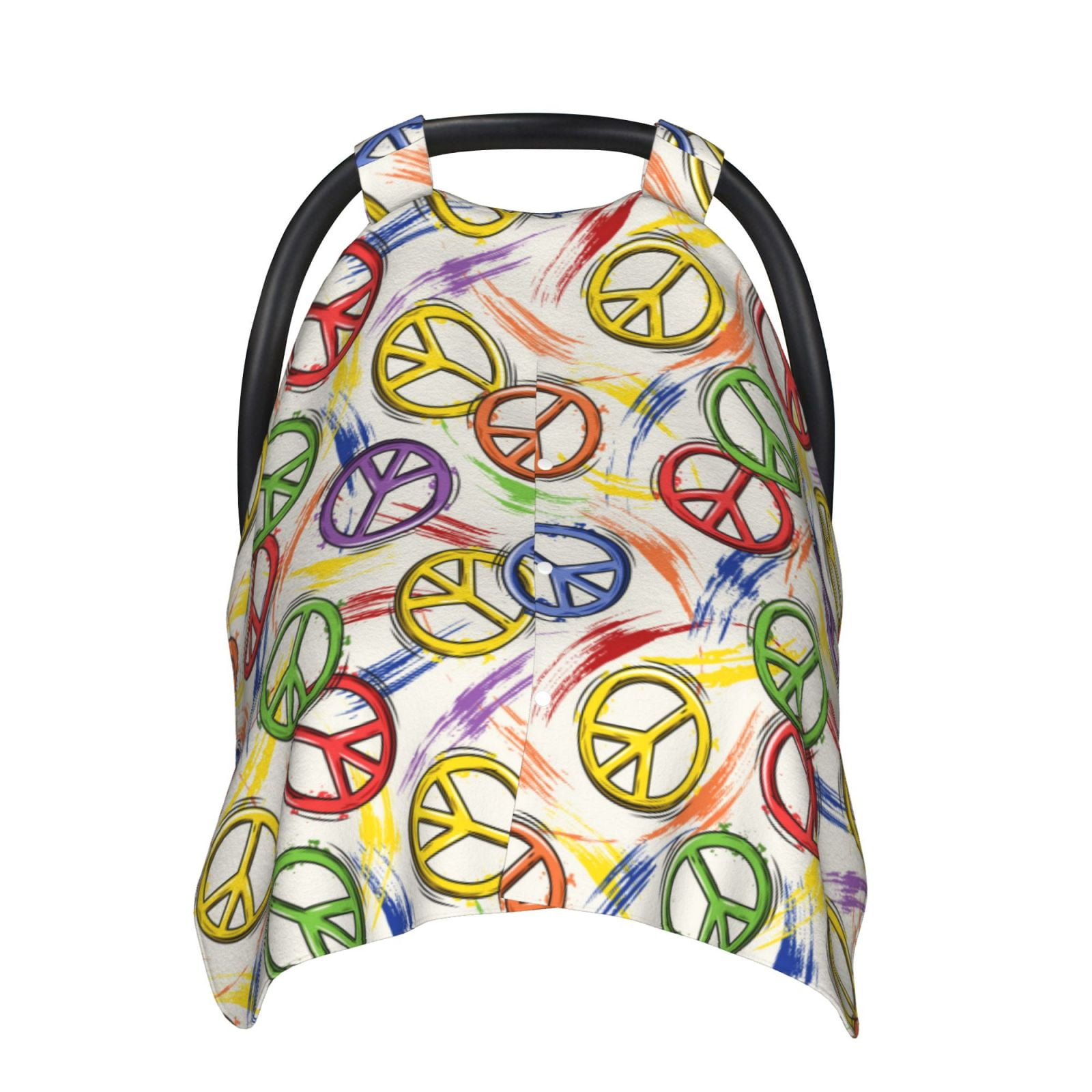 Car Seat Cover Baby - peace sign hippie style Breathable Comfort Infant ...
