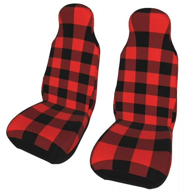 Car Seat Cover Black Yellow CheckeredGeometric Tartan Plaid Seat Covers ...