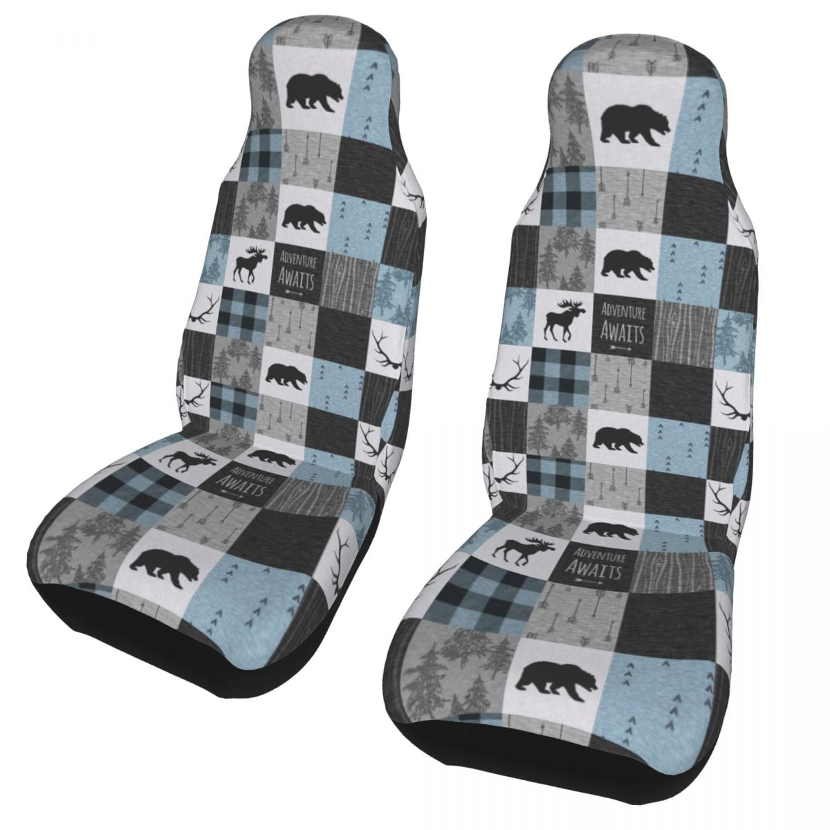 Car Seat Cover Buffalo Check Plaid Wide Stripes Universalfor Cars ...