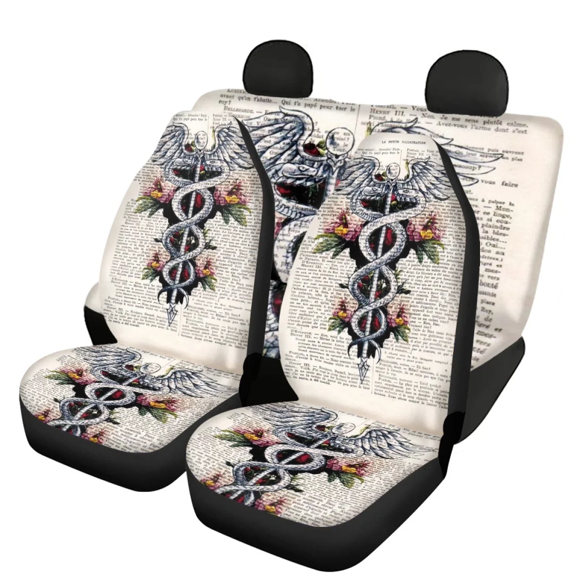 Car Seat Cover Caduceus Symbol Medical Art Medicine Rod of Asclepius ...