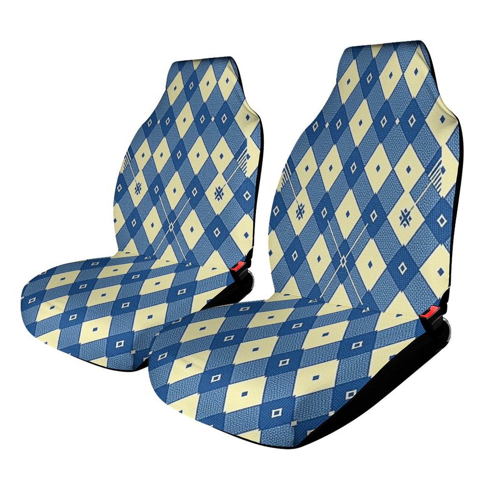Car Seat Cover Diamond Grid 2 Piece Set Saddle Blanket Carseat ...