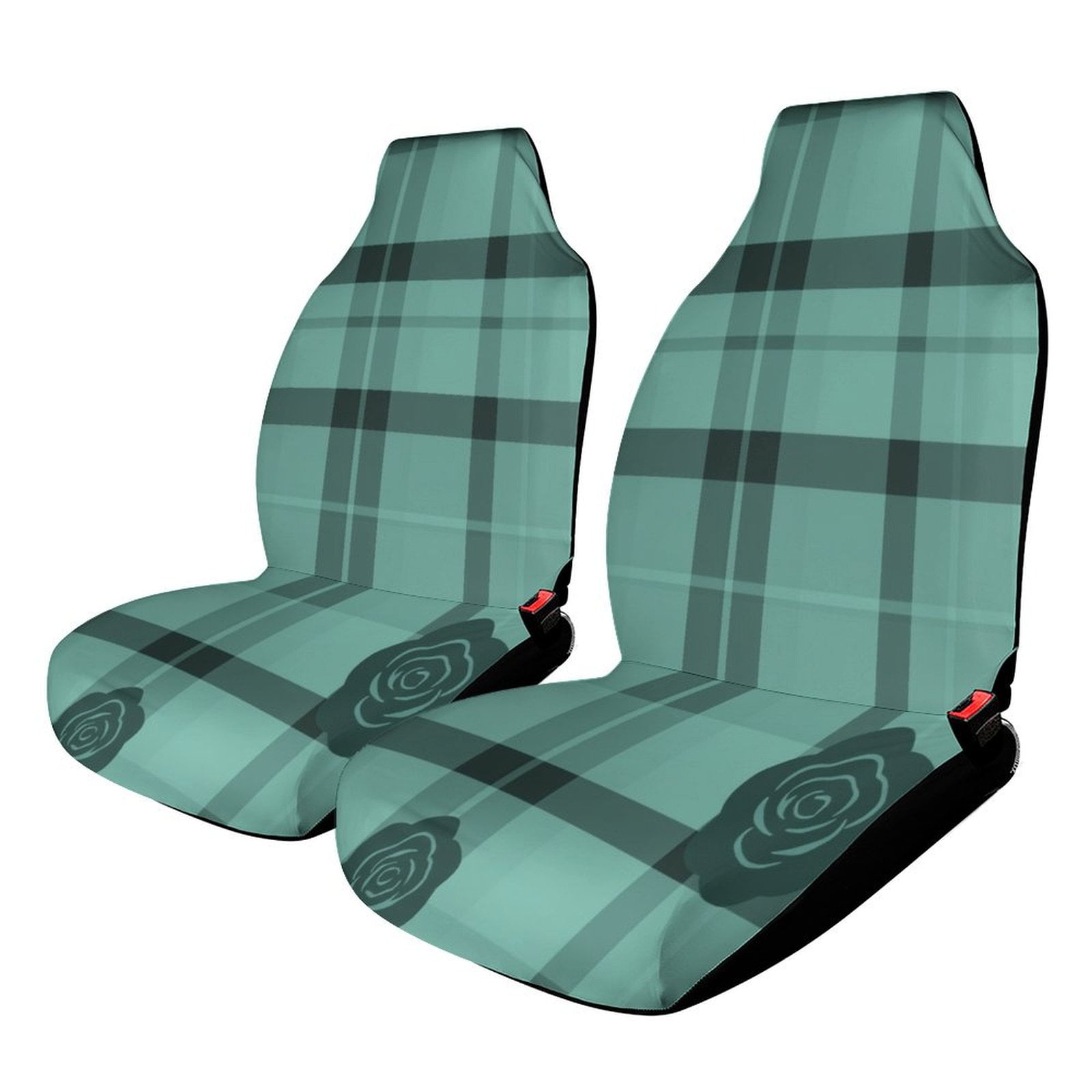 Car Seat Cover Geometric Grid 2 Piece Set Saddle Blanket Carseat ...
