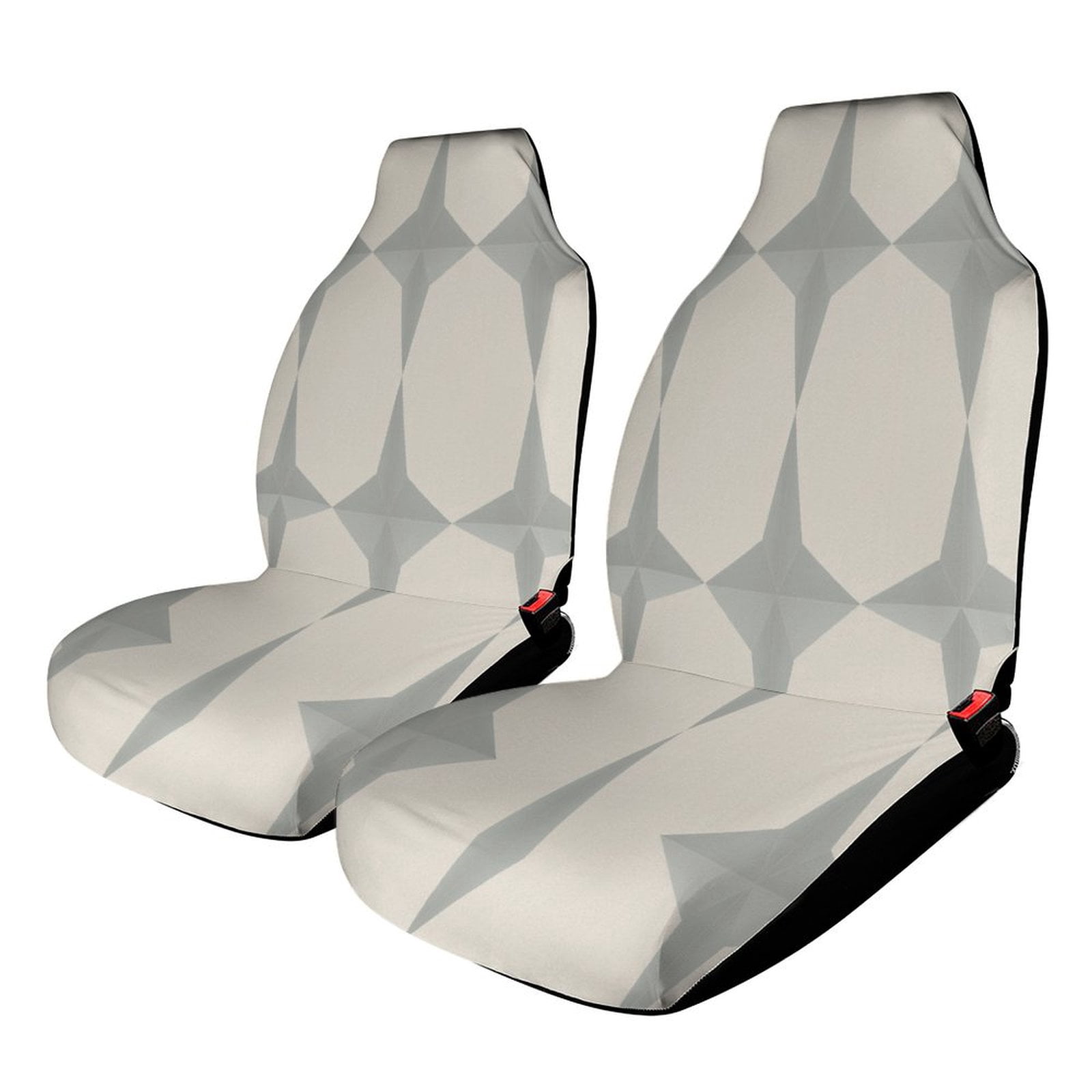 Car Seat Cover Grey Star Pattern Subtle Background Texture 2 Piece Set ...