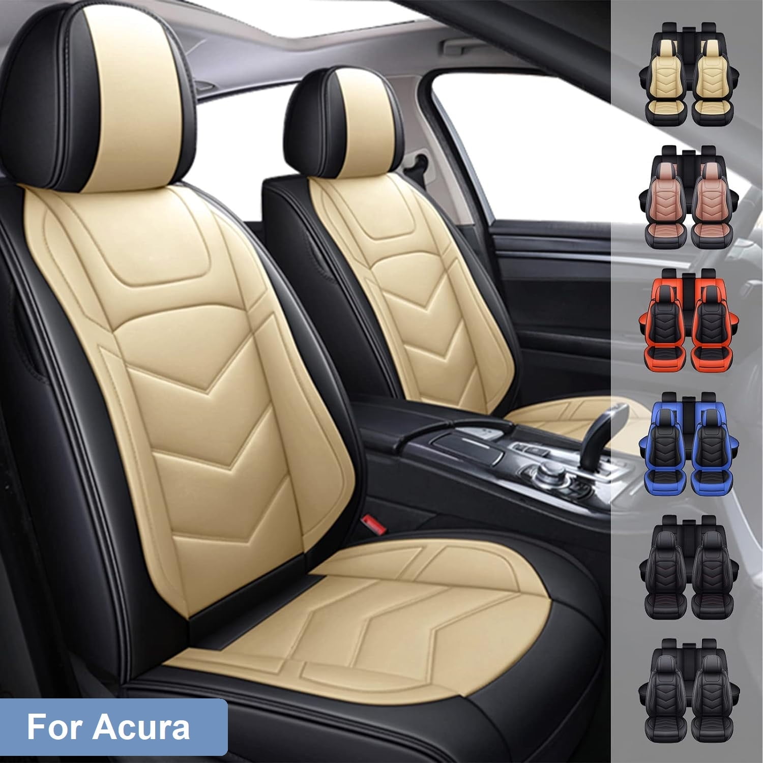 Car Seat Cover for Acura TLX, Premium 5 Seats Auto Cushion Protector ...