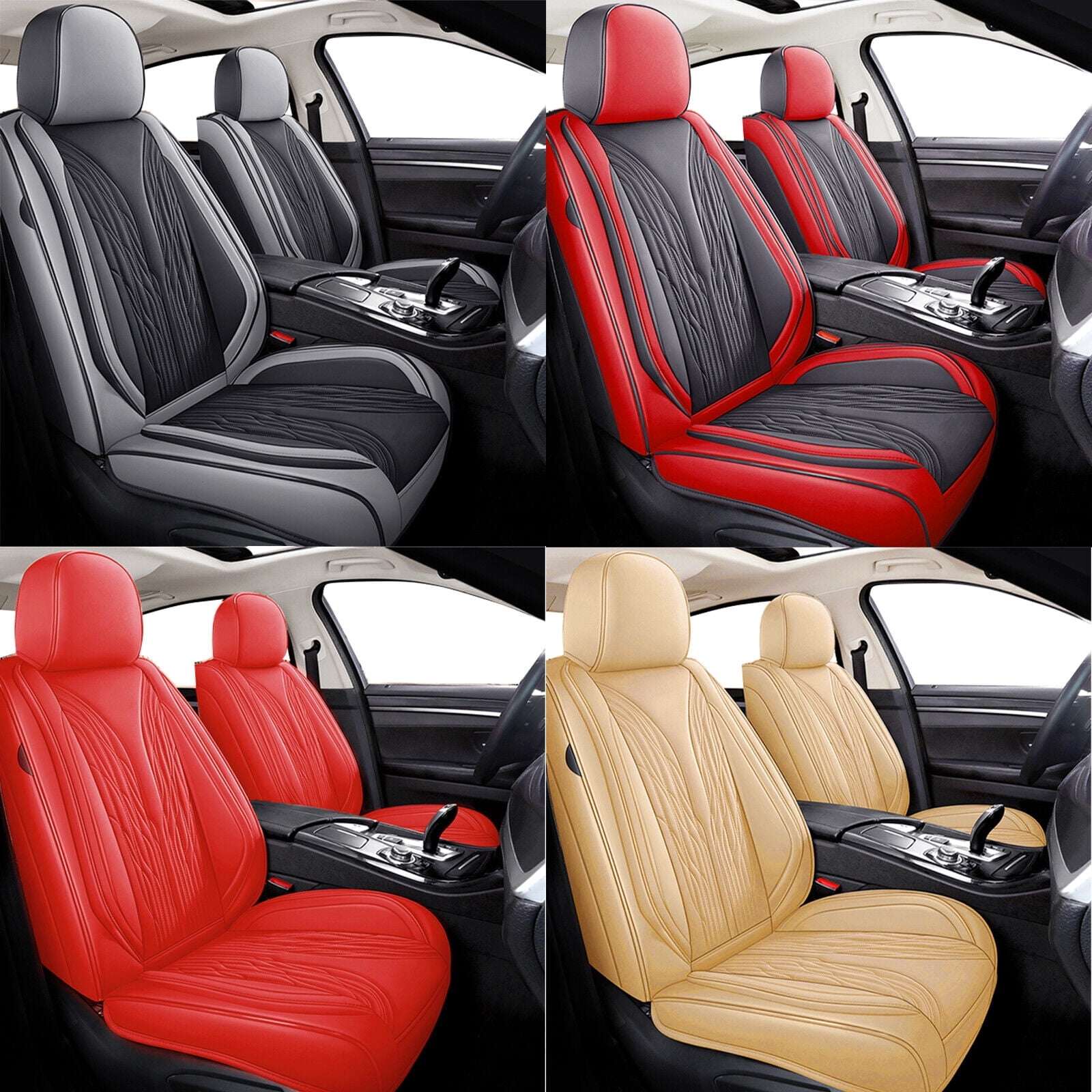 Car Seat Cover for Mercedes Benz B250 5 Seats Deluxe PU Leather Auto Front Rear Cushion Protector Full Set for E400 E350 B180 E280 Red