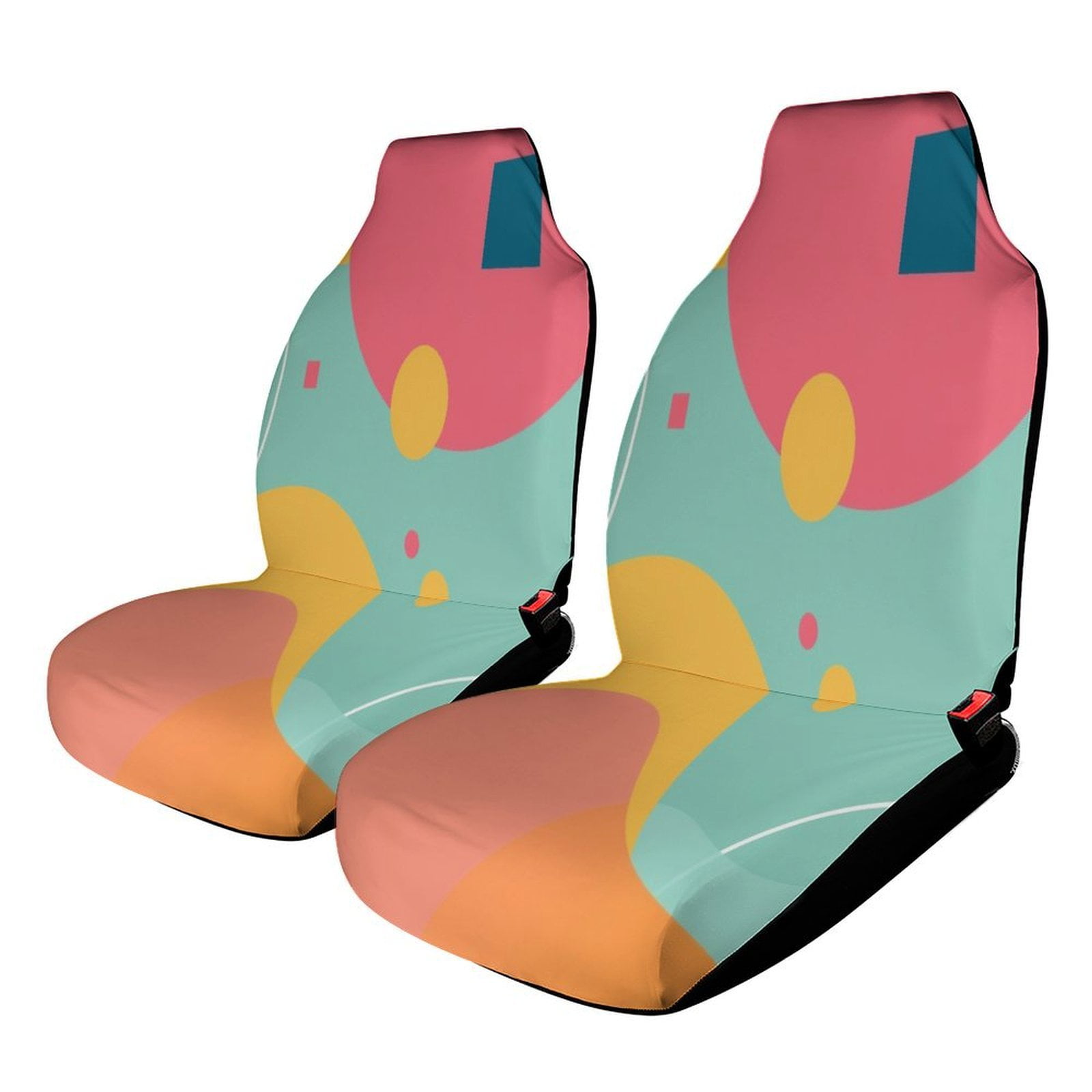 Car Seat Covers Abstract Colorful Shapes Universal Size Fit For Most ...