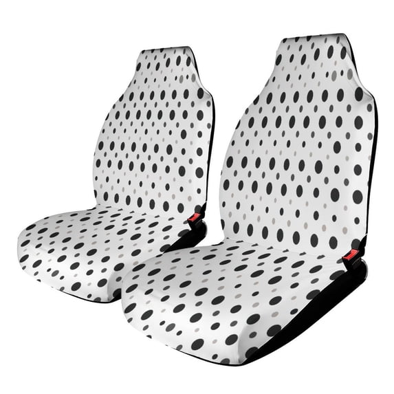 Car Seat Covers Abstract Dot Pattern 2 Piece Soft Bucket Auto Seat ...