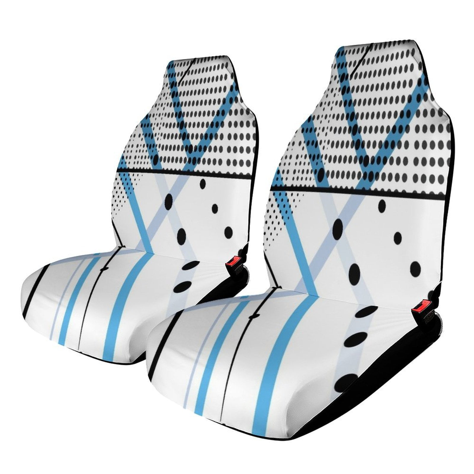 Car Seat Covers Abstract Geometric Design(2) 2 Piece Soft Bucket Auto ...