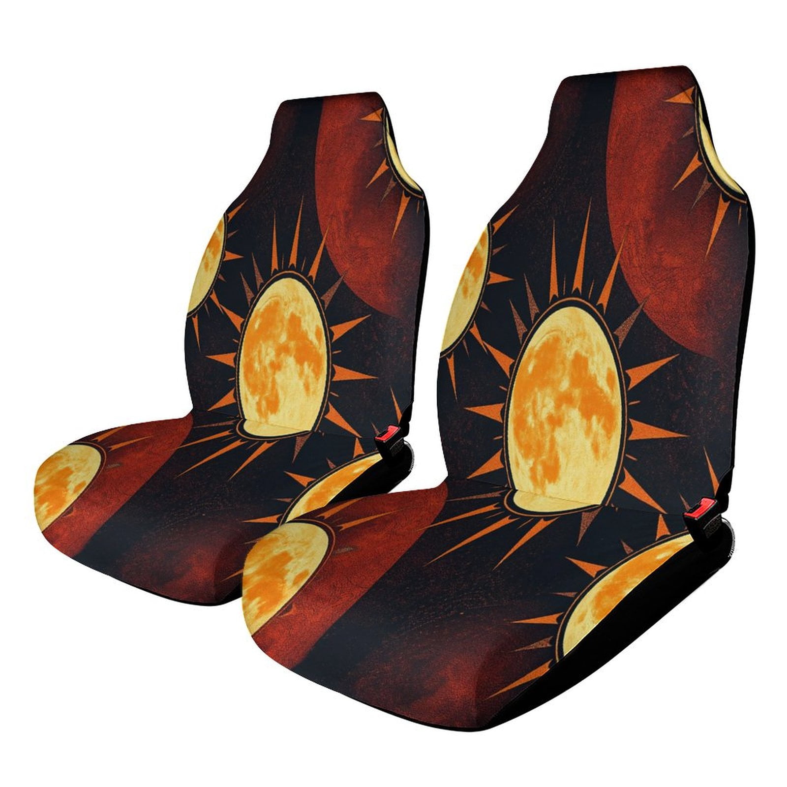 Car Seat Covers Abstract Moon And Sun Design Trendy Car Seat Covers Car ...