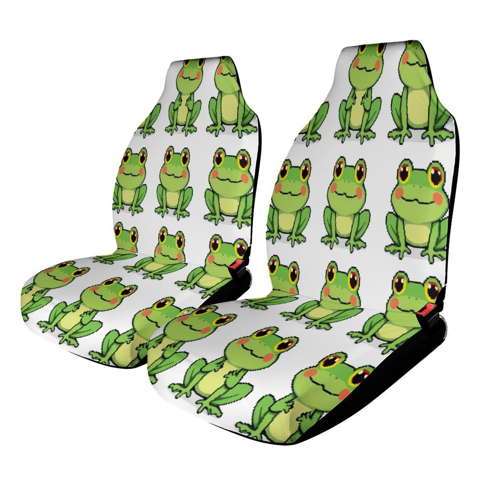 Car Seat Covers Cartoon Frog Pack of 2 Universal Front Seat Protective ...